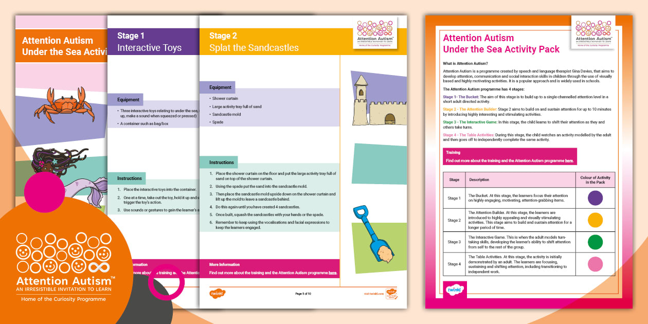 Attention Autism Under the Sea Activity Pack (teacher made)