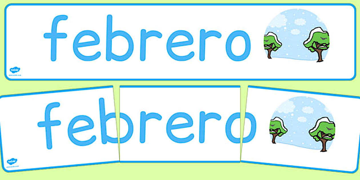 Febrero Display Banner Spanish (teacher made) - Twinkl