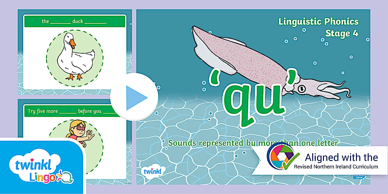 Linguistic Phonics Stage 4 'qu' PowerPoint (teacher made)