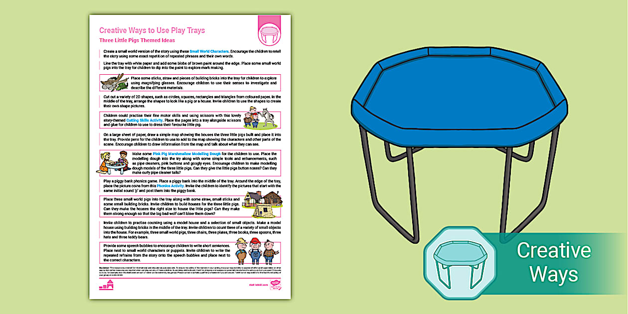 Three Little Pigs Play Tray Ideas (New EYFS 2021) - Twinkl