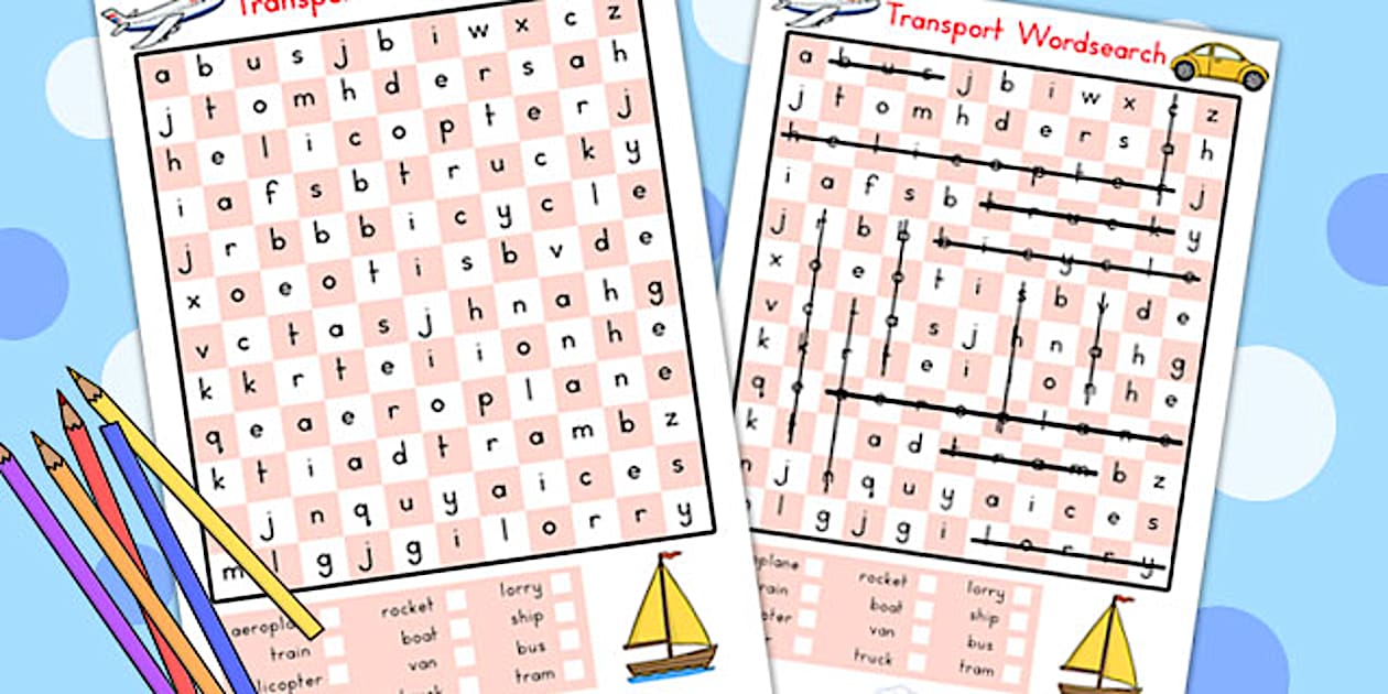 Transport Wordsearch (teacher made) - Twinkl