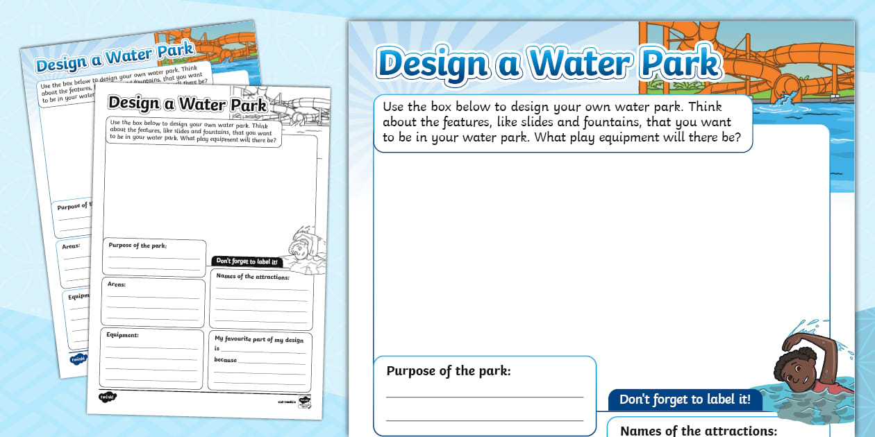 Design a Water Park Worksheet - Twinkl STEM