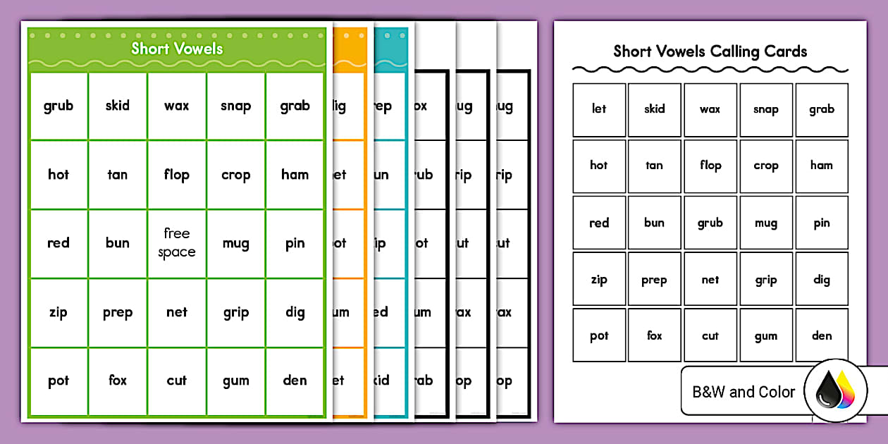 Short Vowel Bingo (teacher made) - Twinkl