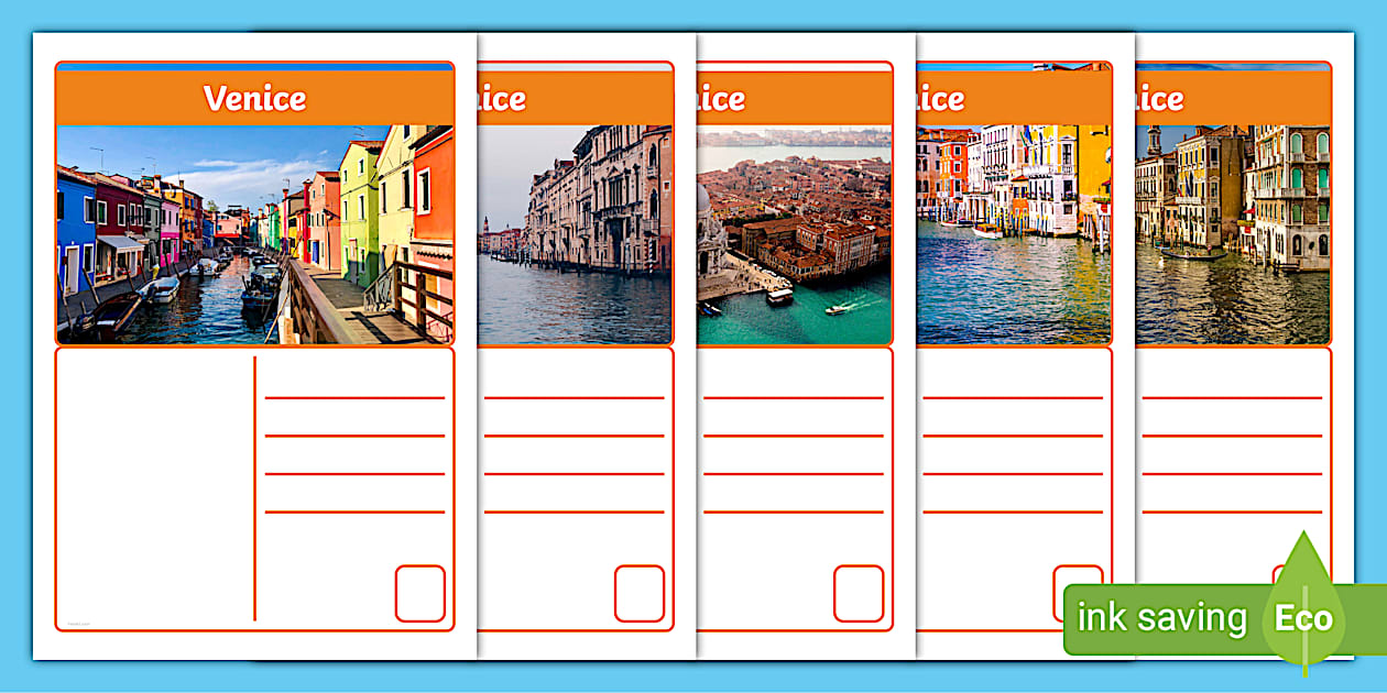 A Lovely Collection Of Venice Postcards | Twinkl | KS1