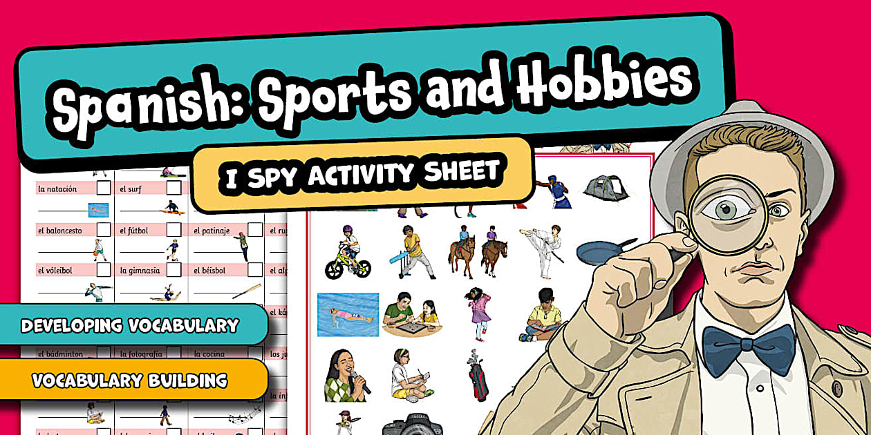 👉 Spanish: Sports and Hobbies I Spy Activity Sheet - KS2