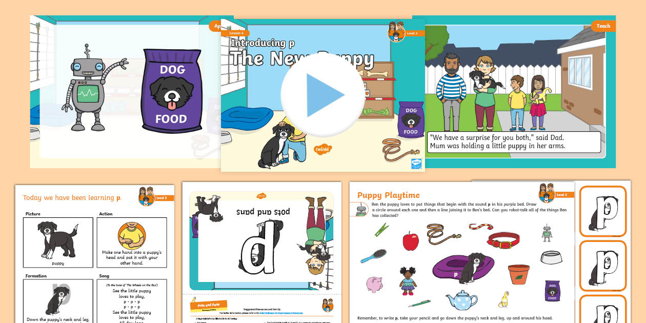'p' phoneme Lesson Plan - Level/ Phase 2 Wk1 L4 - Twinkl Phonics