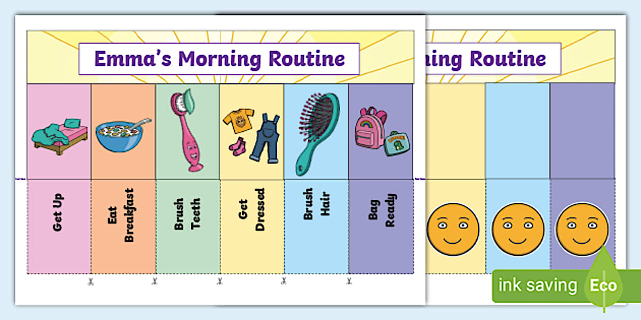 Early Years Morning Routine (Editable) - Twinkl