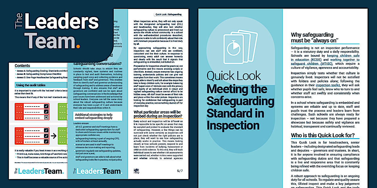 Safeguarding Inspection Quick Guide