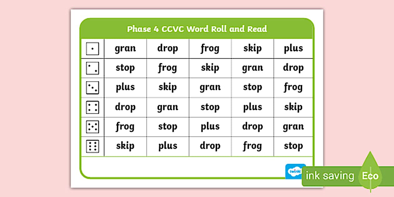 Phase 4 CCVC Roll and Read Mat 1 | Twinkl (teacher made) Phase 4 CCVC Roll and Read Mat 1 | Twinkl (teacher made)