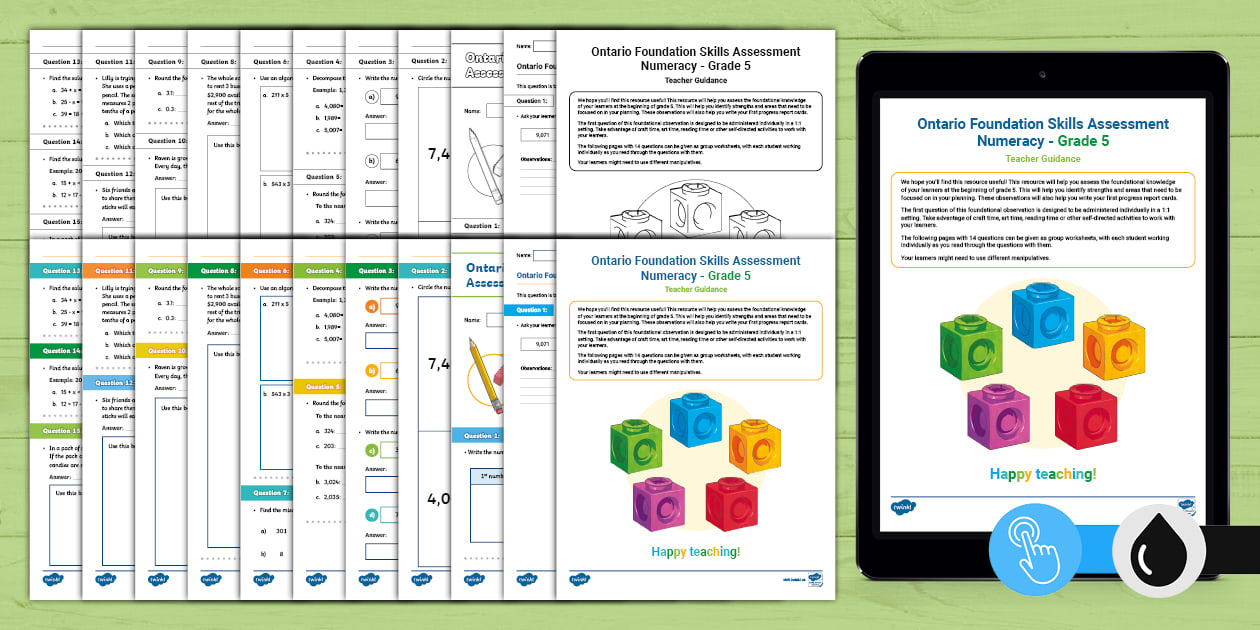 Ontario Foundation Skills Assessment Numeracy Grade 5
