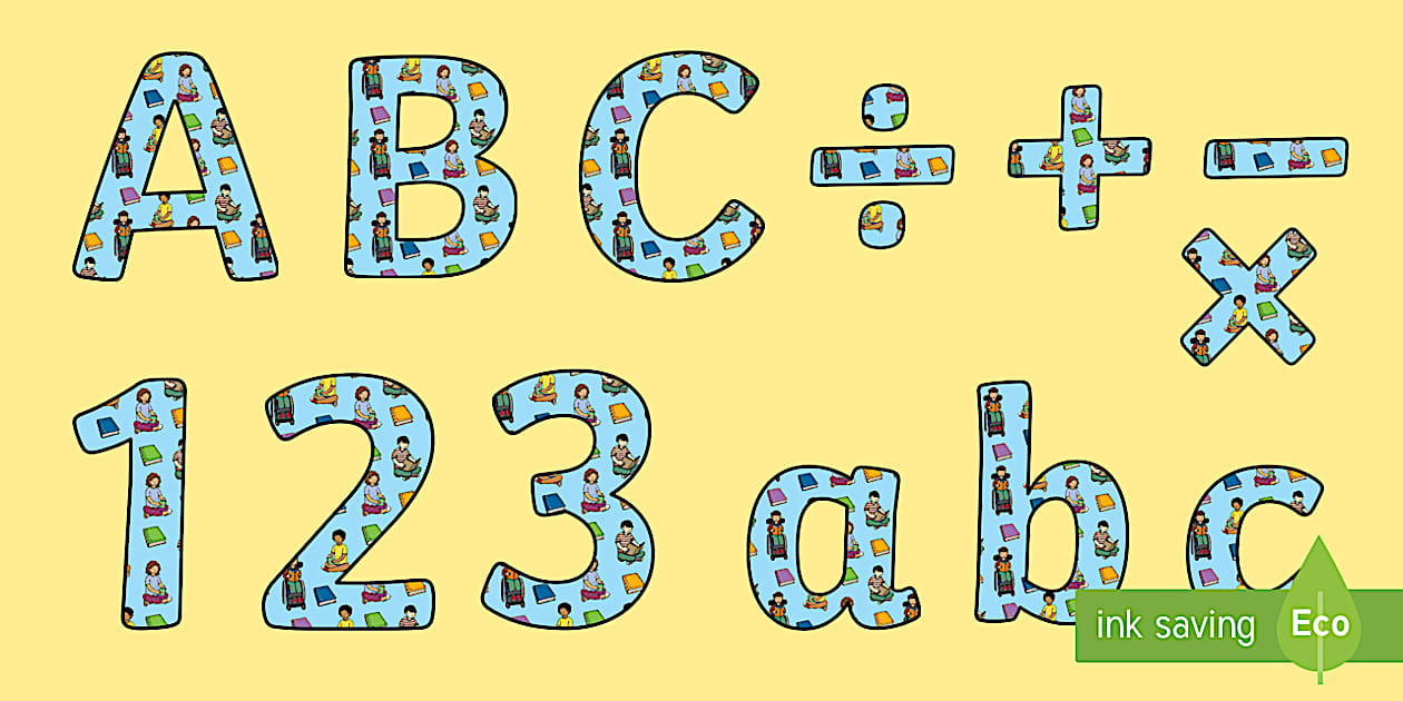 Cursive Reading Area Themed Display Lettering (teacher made)