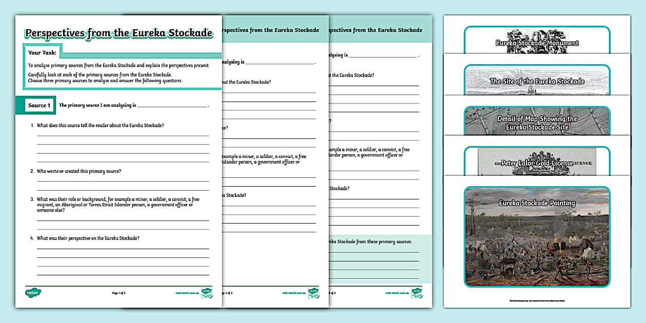 Eureka Stockade Perspectives Activity Sheet (teacher made)