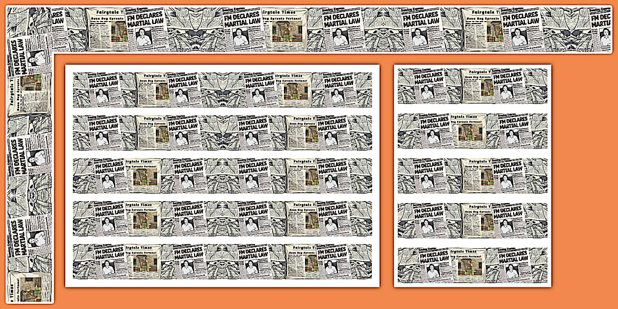 Newspaper Display Borders (professor feito) - Twinkl