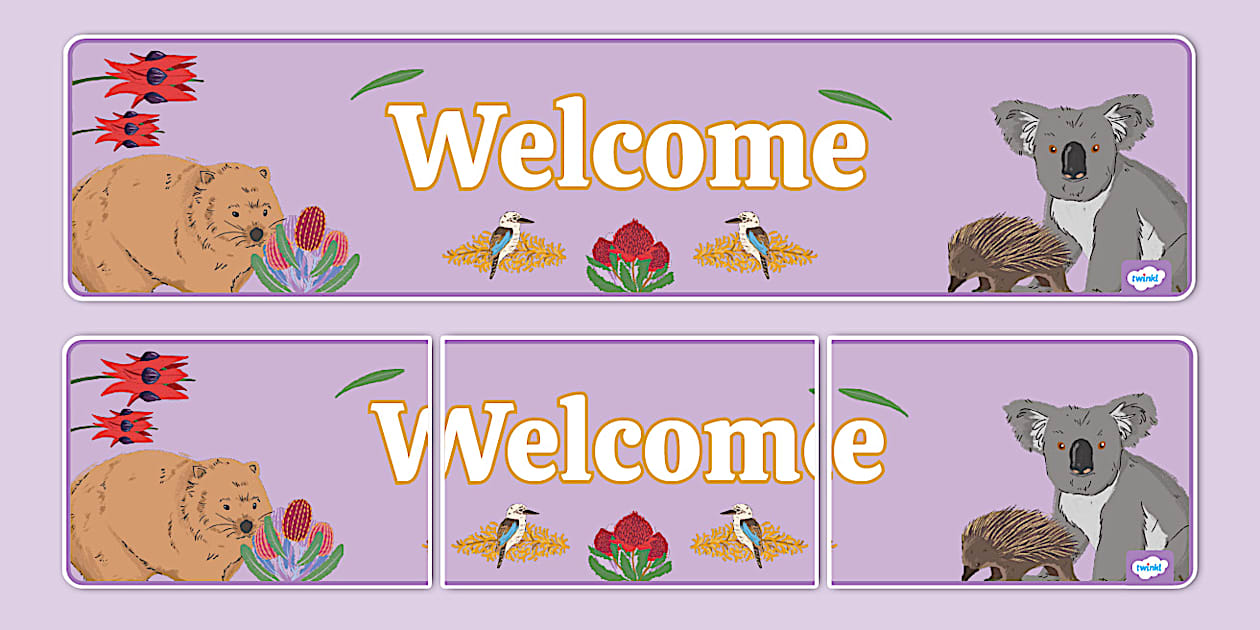 * NEW * Fauna and Flora Themed Welcome Display Banner