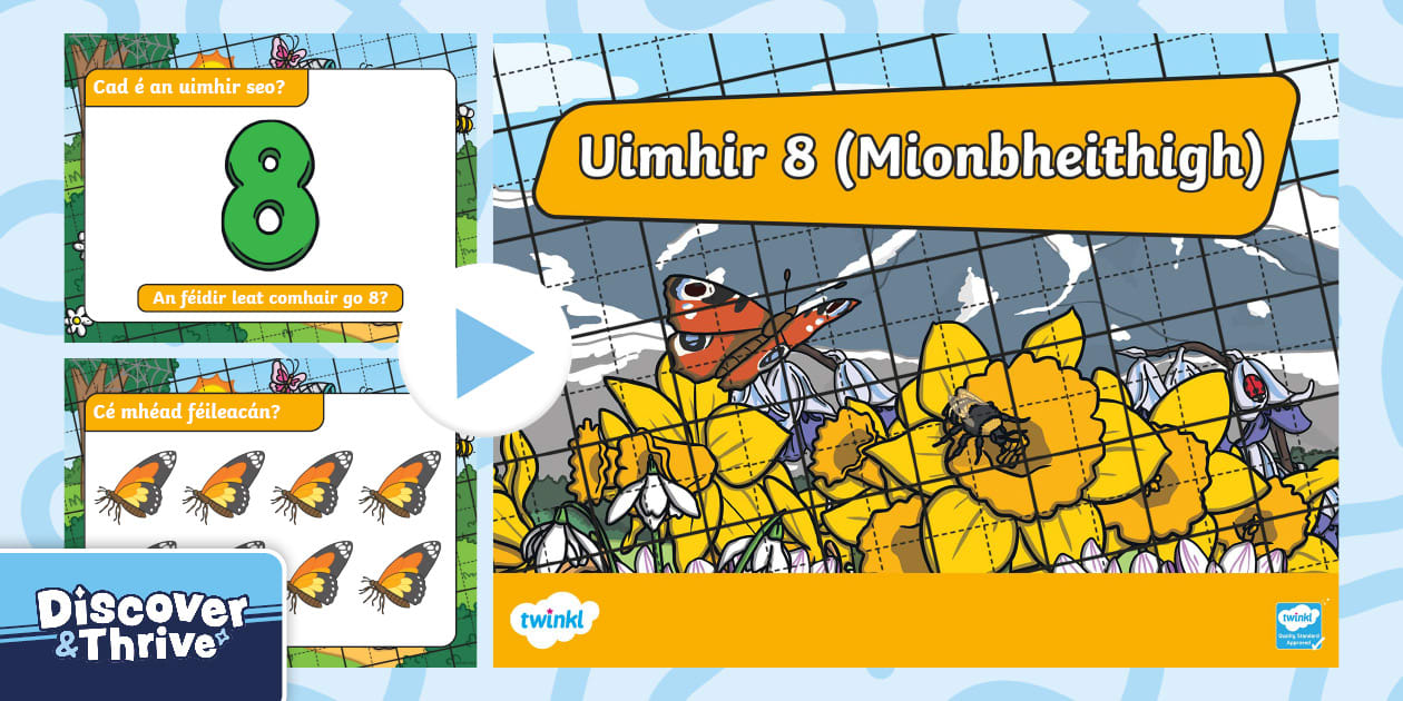 Uimhir 8 (Mionbheithigh) (teacher made) - Twinkl