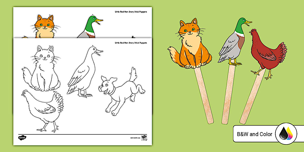 Little Red Hen Characters | Storytelling | Twinkl USA
