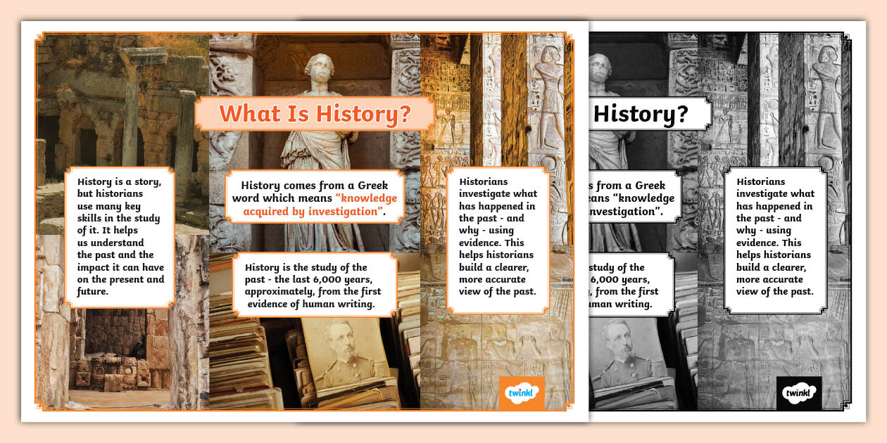What Is History? KS2 Photo Display Poster