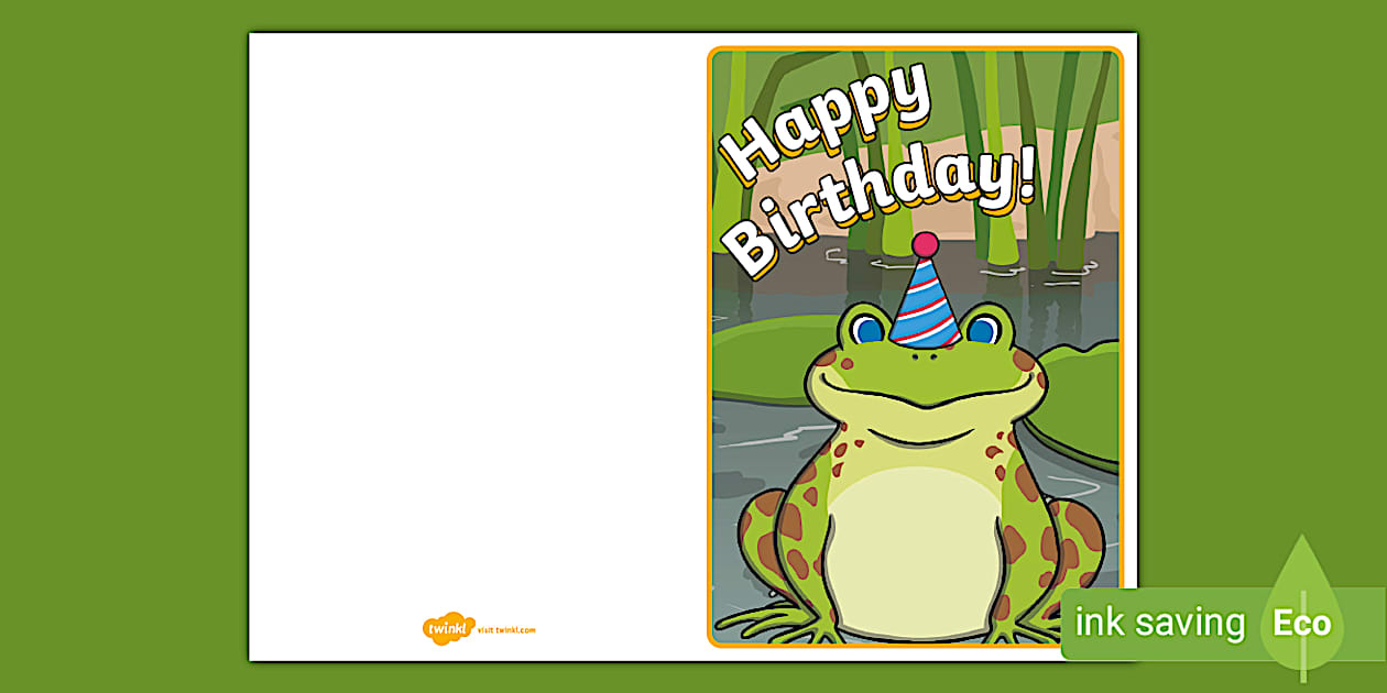 Frog Birthday Card (Lehrer gemacht) - Twinkl