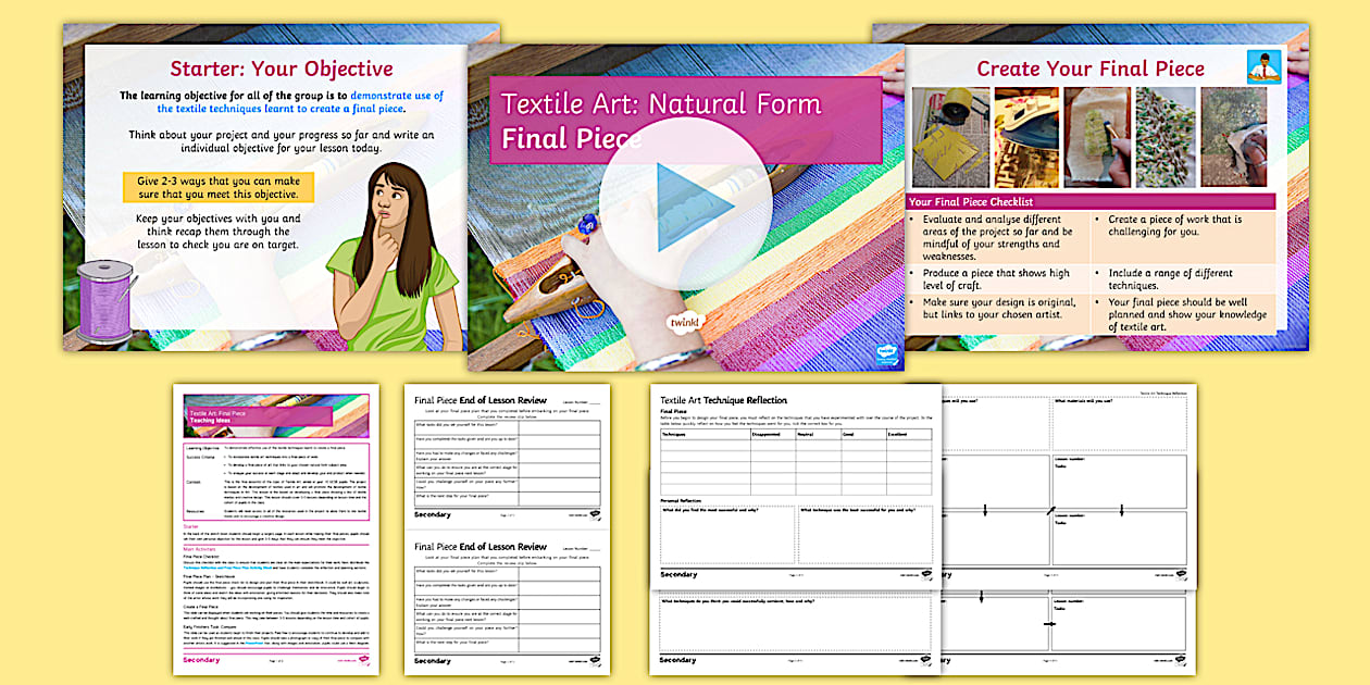 Textile Art Lesson 7+: Creating a Final Piece Lesson Pack