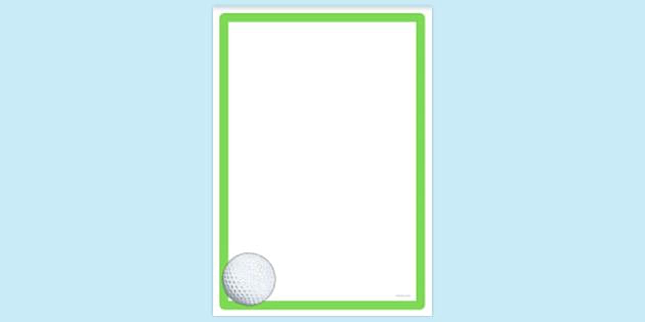 Simple Blank Golf Ball Page Border | Page Borders | Twinkl