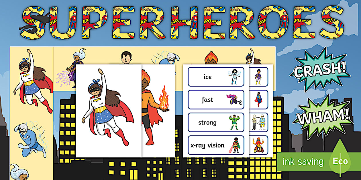 Editable Ready Made Superheroes Display Pack - Twinkl