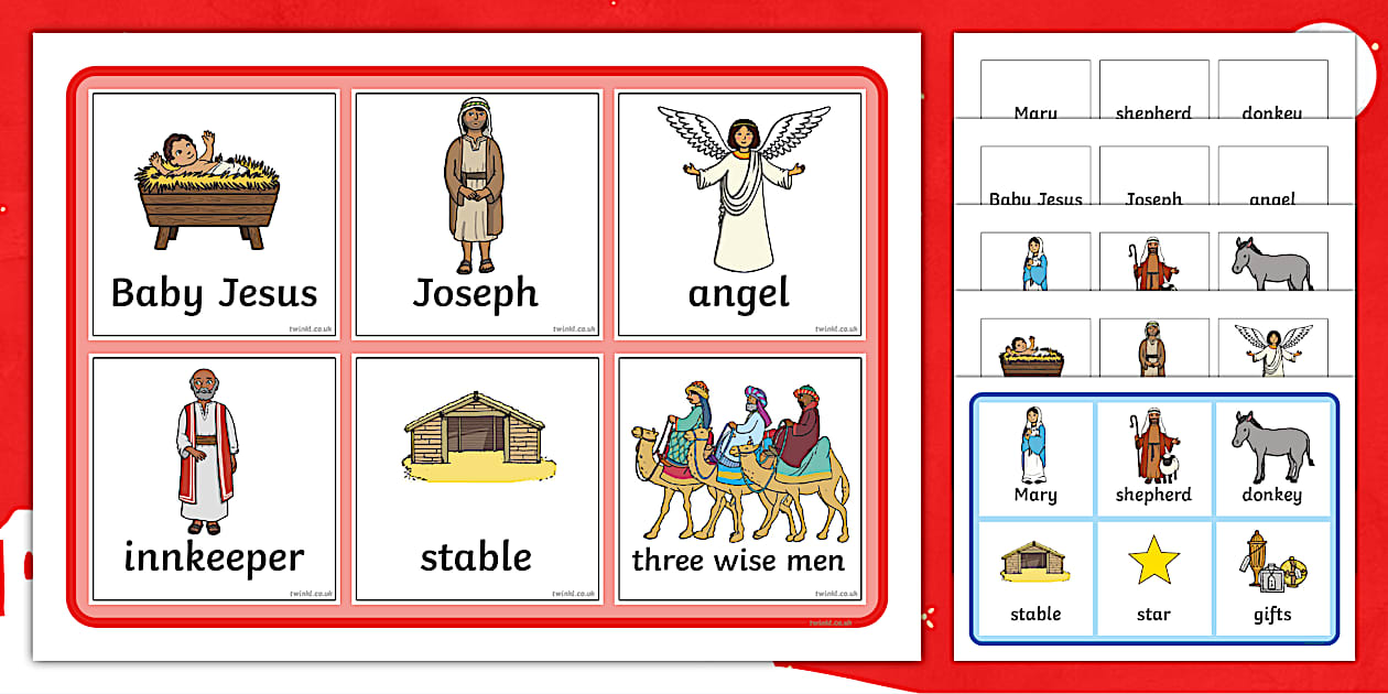 Editable Nativity Matching Cards and Boards - Twinkl