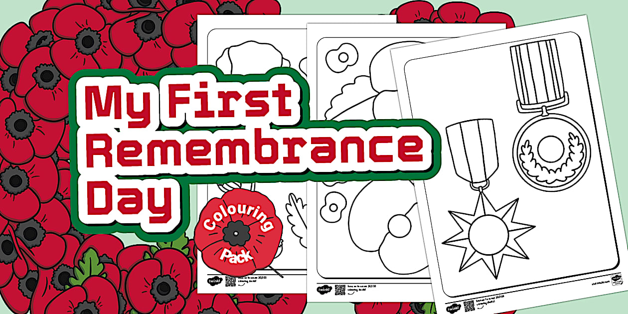 My First Remembrance Day Colouring Pack I Colouring Sheets