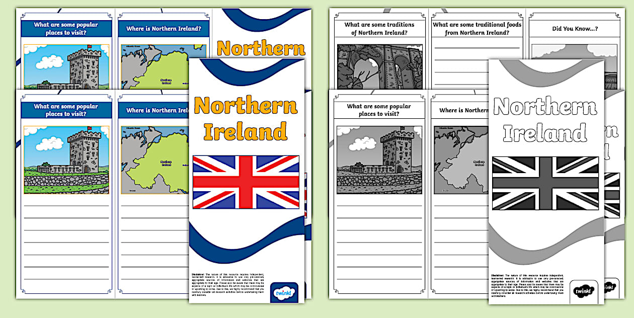 Northern Ireland Leaflet Template (teacher made) - Twinkl