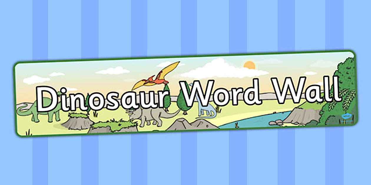 Dinosaur World Wall Display Banner - Twinkl