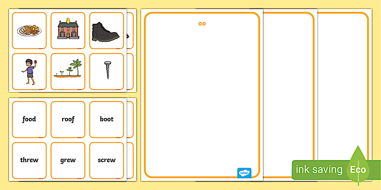 oo Sound Family Sorting and Matching Activity Pack - Twinkl