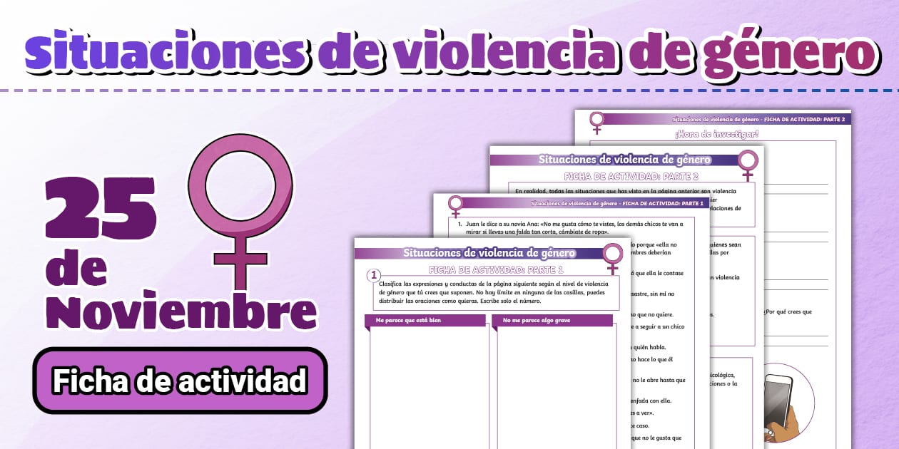Ficha de actividad: Situaciones de violencia de género