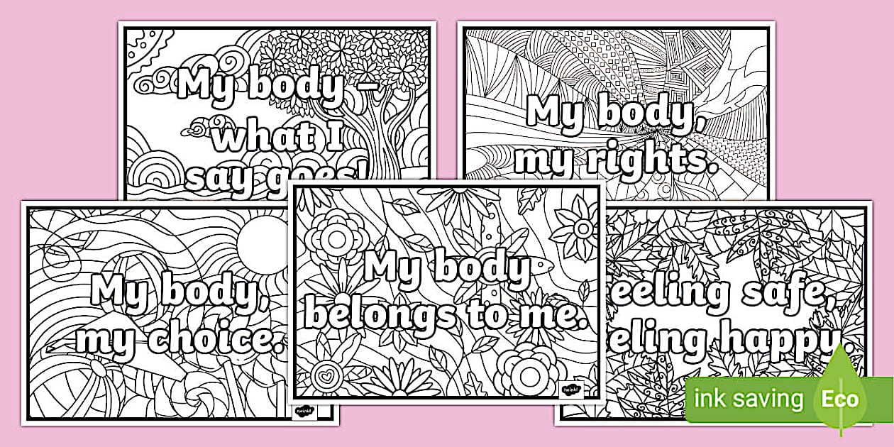 Respect and Consent Colouring Pages - PSHE - RSHE - Twinkl