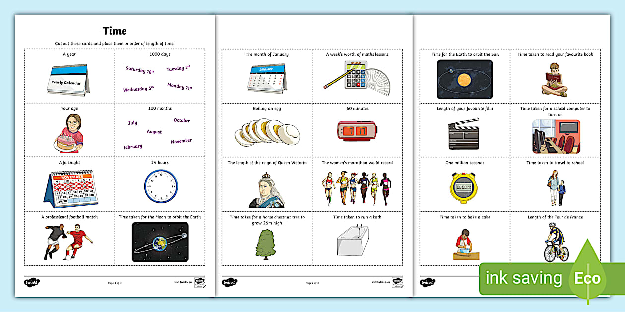 Time Maths Investigation Ordering Activity | Twinkl - Twinkl