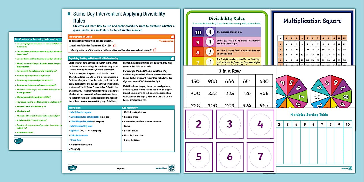 👉 Y5 Intervention: Divisibility Rule (professor feito)