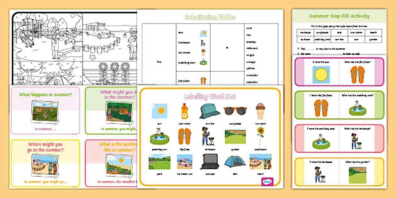 EAL Summer Scaffolding Pack - Early Learners | Twinkl