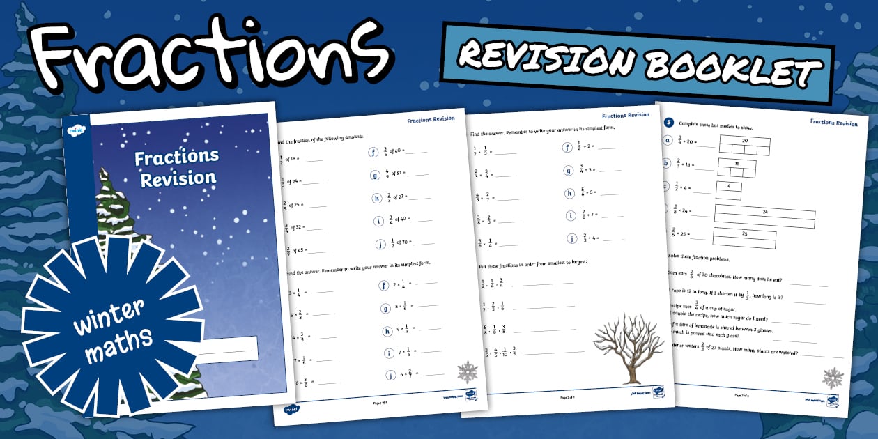 Winter Fractions Revision Activity Booklet