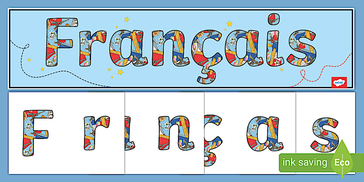 👉 French Title Display Lettering (Hecho por educadores)