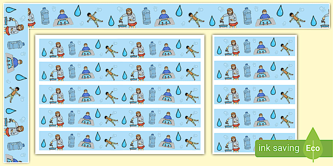 Water Display Borders - Twinkl