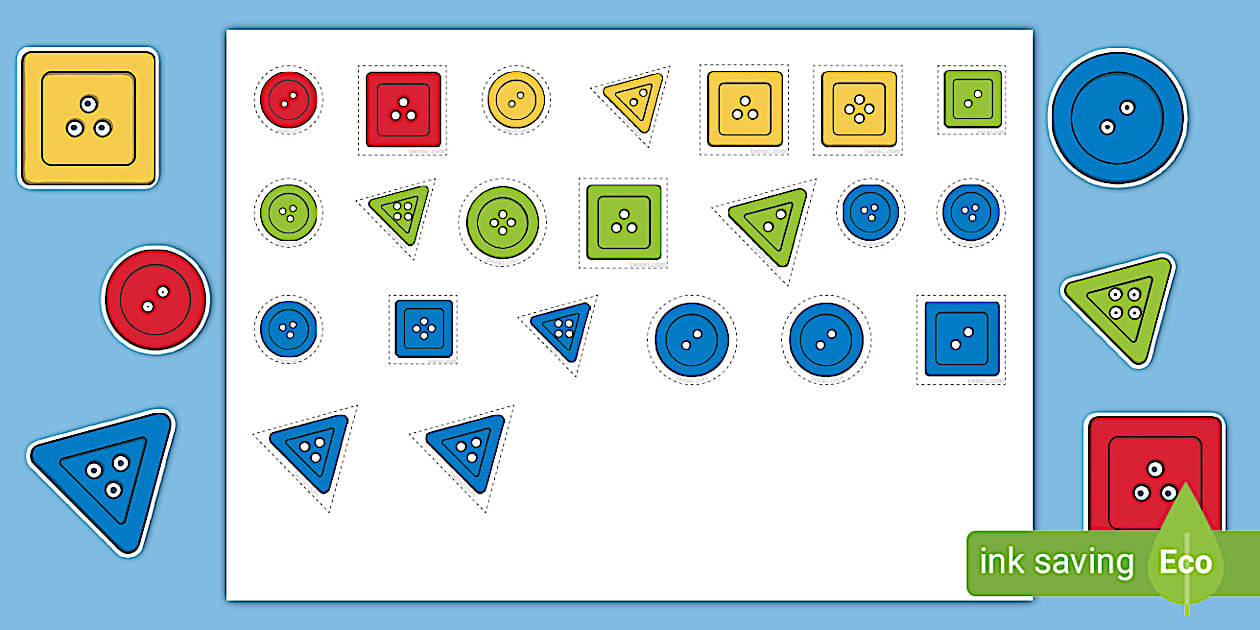 👉 Button Cut-Outs | Twinkl (teacher made) - Twinkl