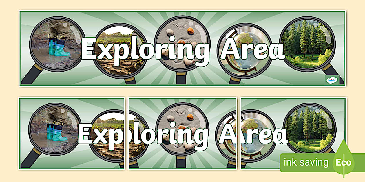 Exploring Area Photo Display Banner (teacher made) - Twinkl