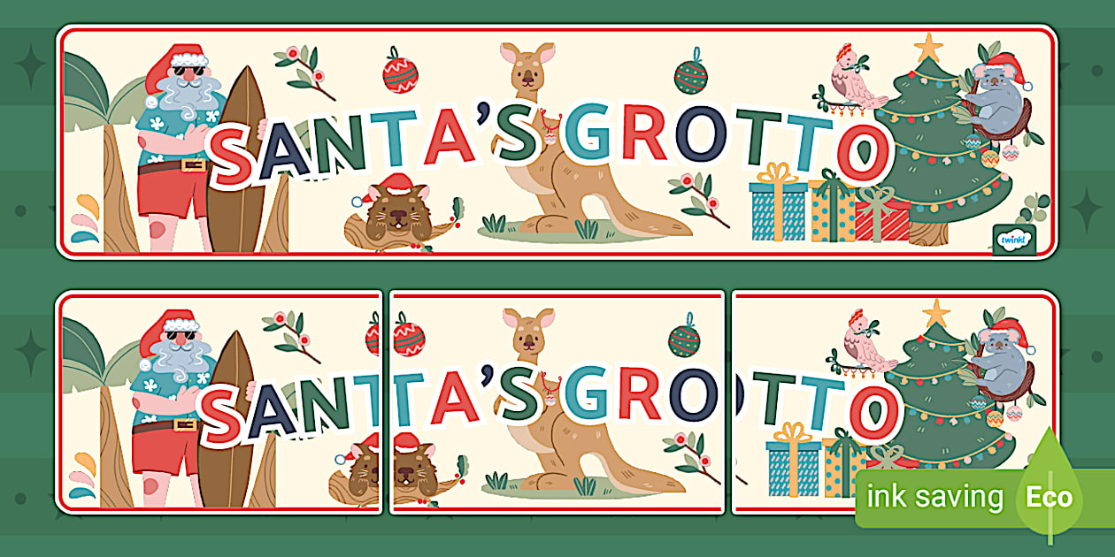 Australia Santas Grotto Display Banner (teacher made)