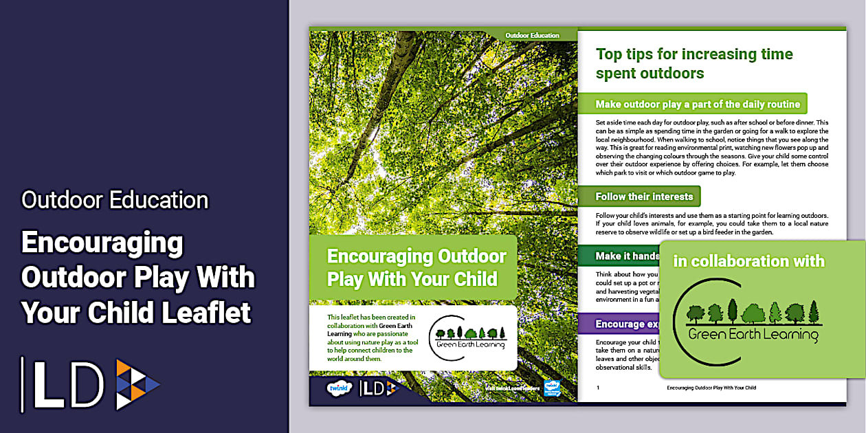 Encouraging Outdoor Play With Your Child Leaflet - SLT