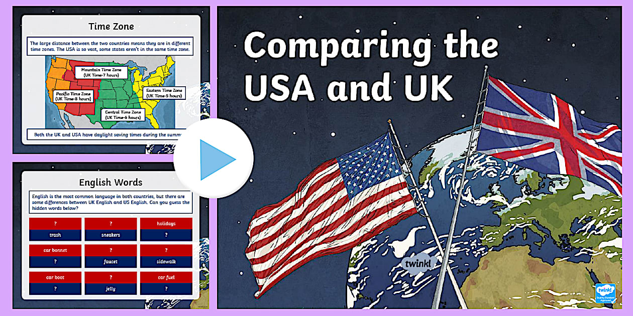KS2 Comparing the USA and the UK PowerPoint (teacher made)