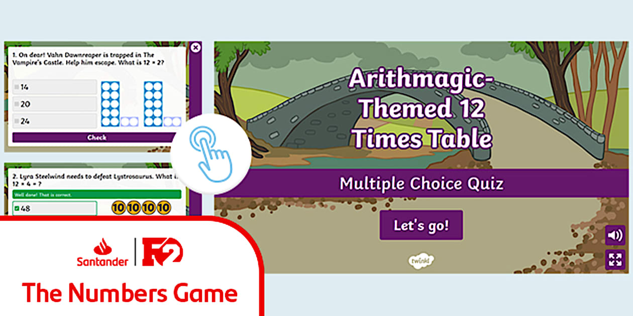 FREE! - Arithmagic-Themed 12 Times Table Multiple Choice Quiz - KS2