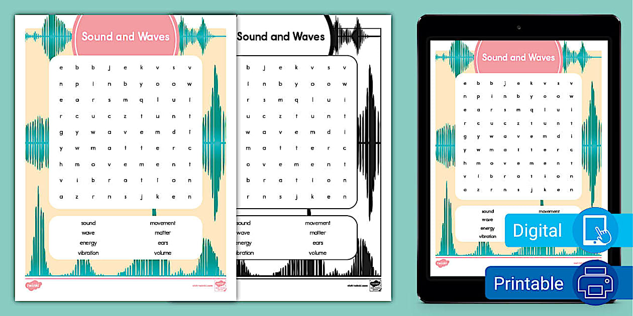 Sound Waves Word Search | Science Resources | Twinkl USA