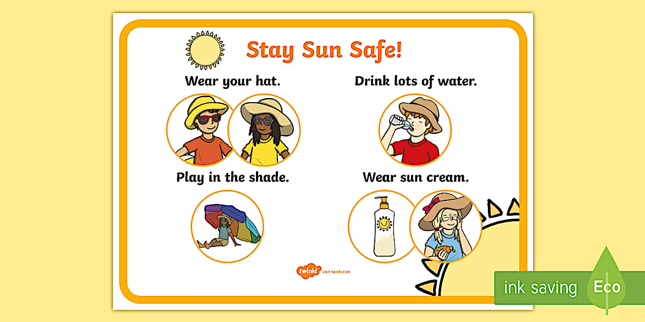 Sun Safety Poster | Playtime l Sun Safety (teacher made)