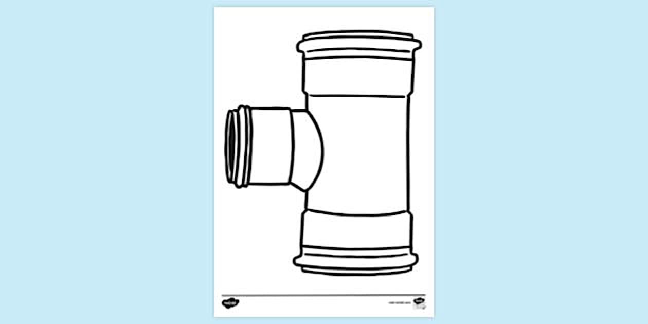 Drain Pipe Colouring Sheet - Creative Teaching Resource