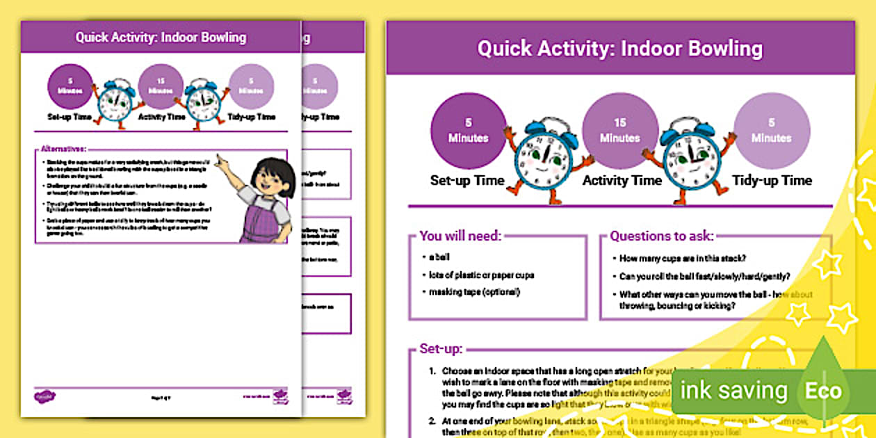 Quick Activity: Indoor Bowling