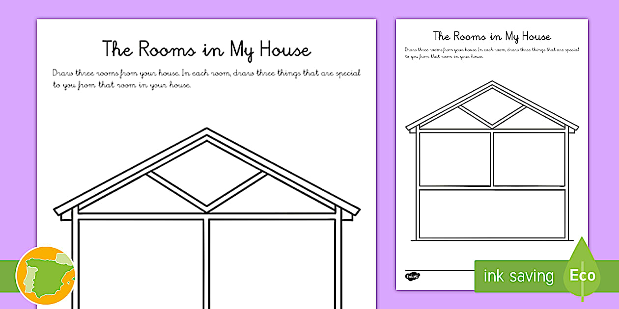 The Rooms in My House Drawing Activity (teacher made)