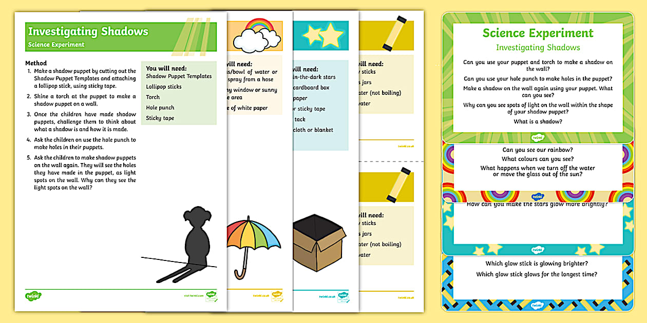 Light and Dark Experiments Pack - Fun Experiments for Kids